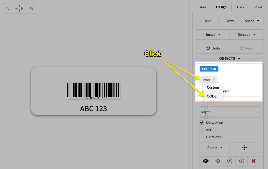 Adjust Barcode Size, Other Options