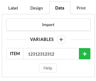 Now you can add barcodes and insert the variable ITEM using the special ...